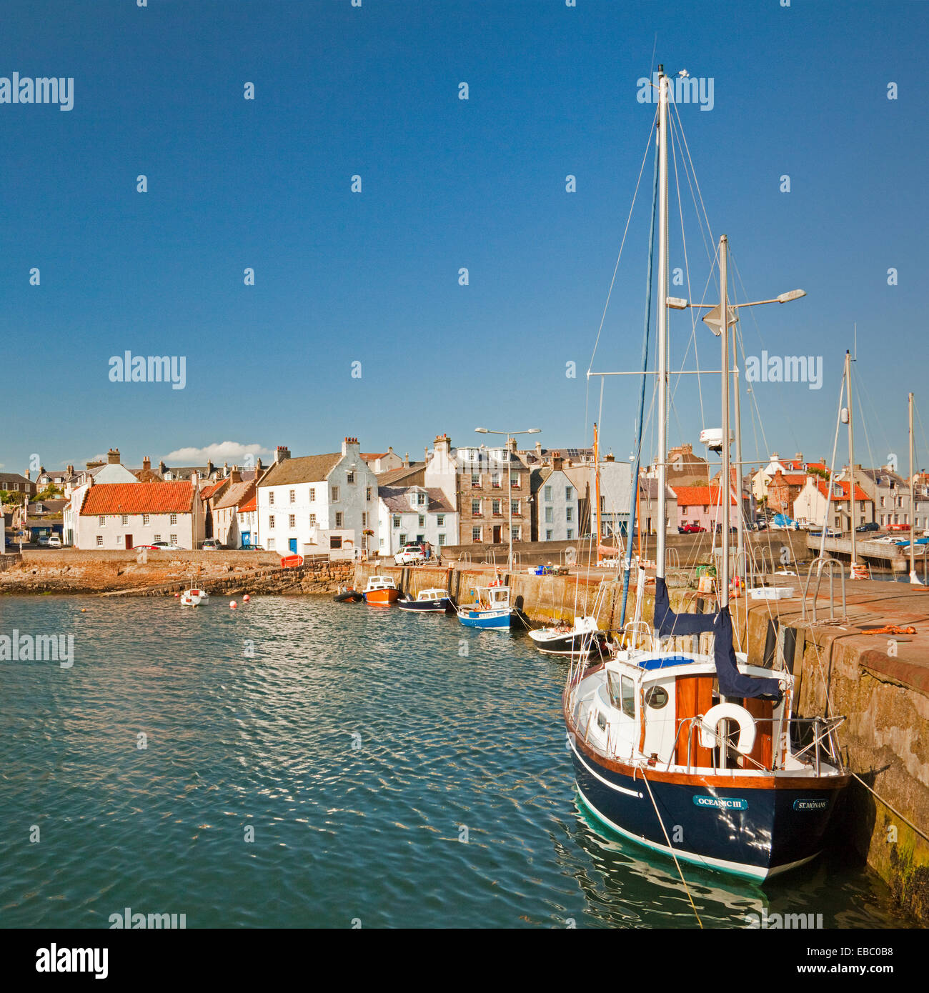 Mid Shore and East Shore, at St Monans Harbour Stock Photo - Alamy
