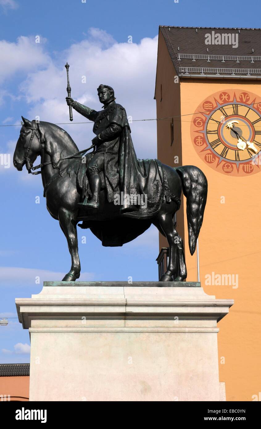 Statue Of King Ludwig 1 King Of Bavaria High Resolution Stock ...