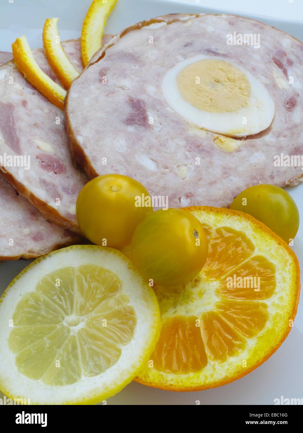 Round of ham Stock Photo - Alamy