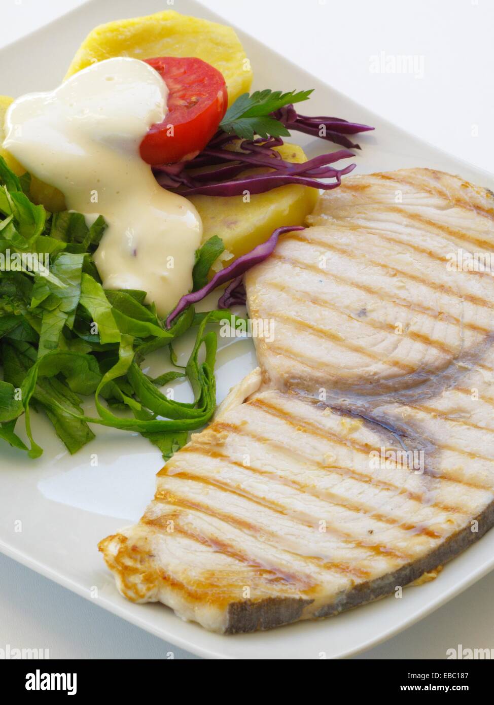 Emperor grilled fillet Stock Photo - Alamy