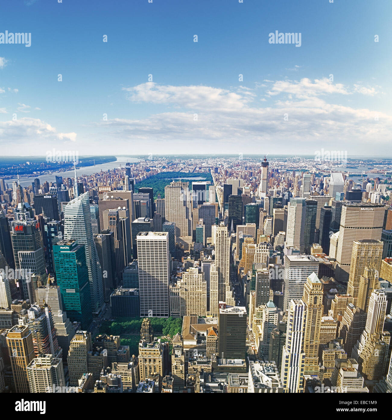 Aerial view of NYC Stock Photo - Alamy