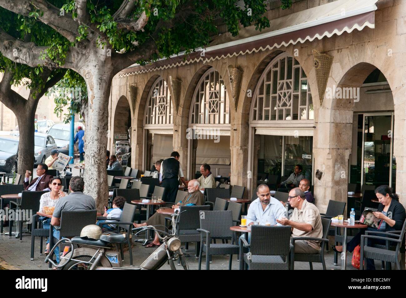 cafe culture in Casablanca, Morocco Stock Photo - Alamy