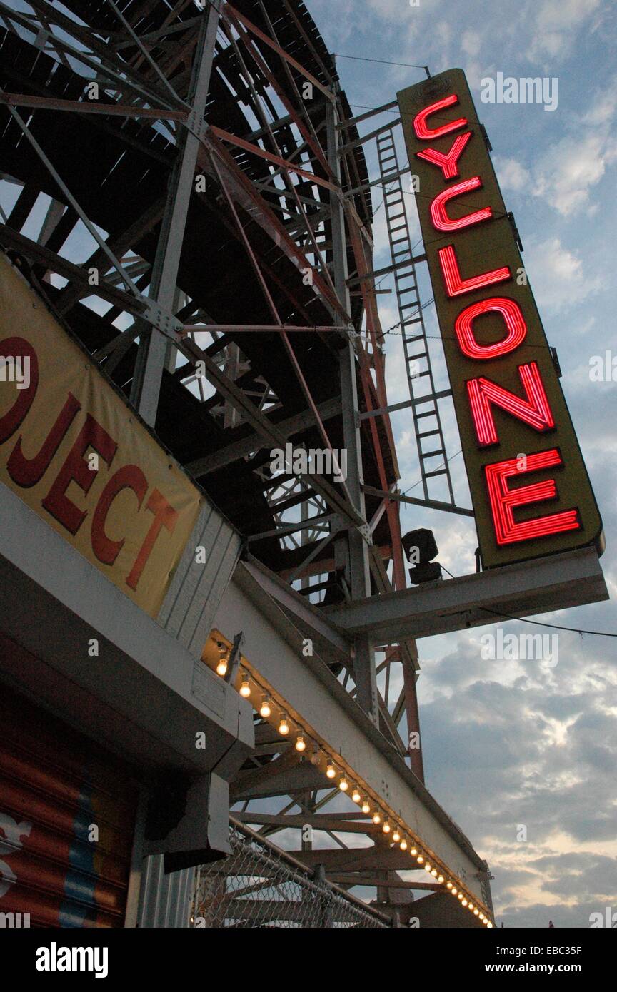 New York City, Coney Island, Brooklyn, the Cyclone Stock Photo - Alamy