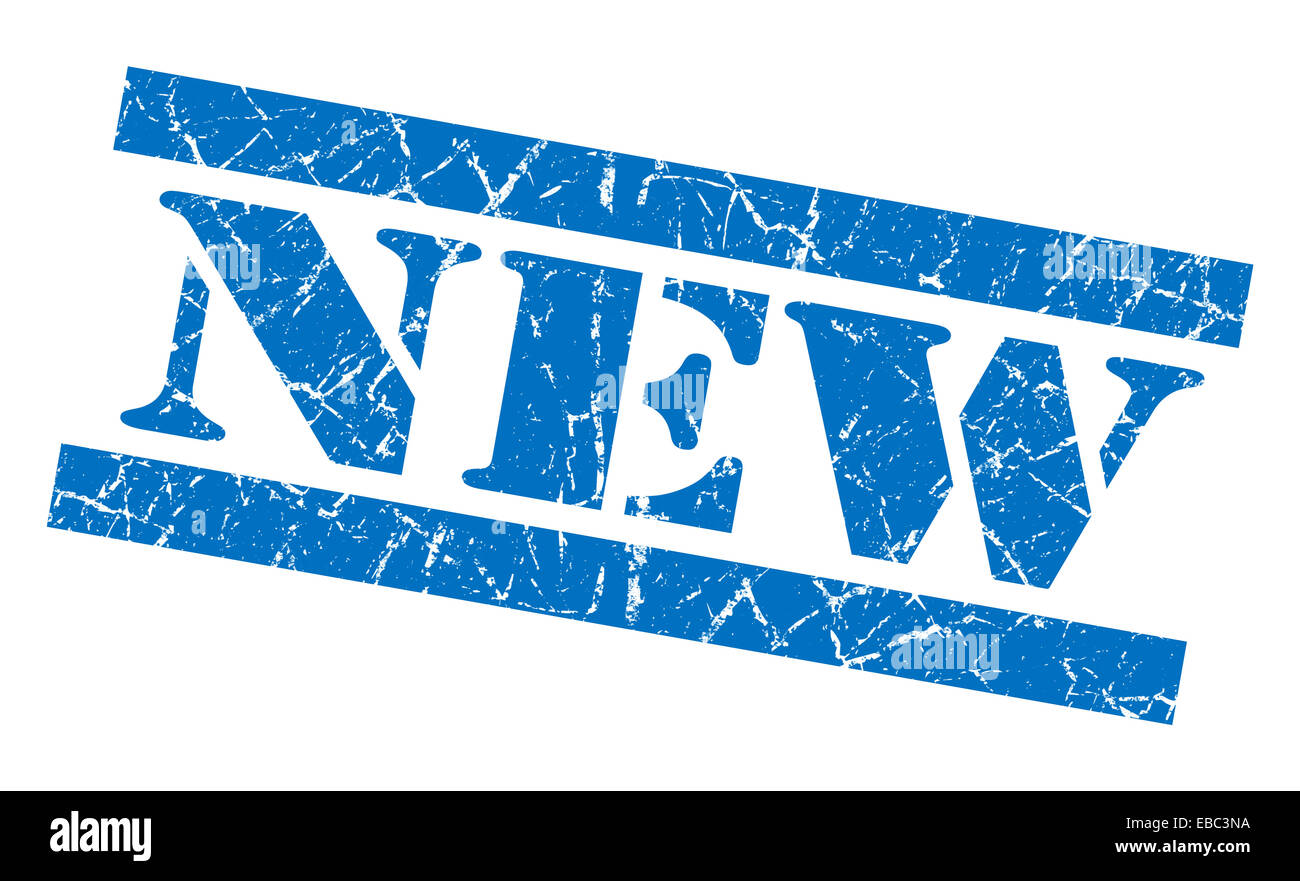 New grunge blue stamp Stock Photo - Alamy