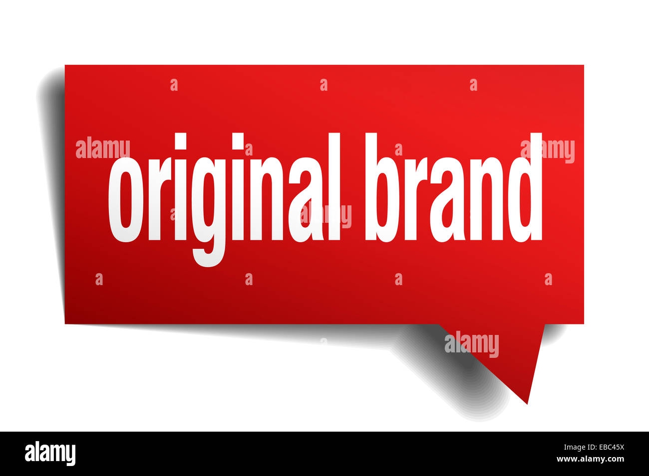 Original brand speech bubble hi-res stock photography and images - Alamy