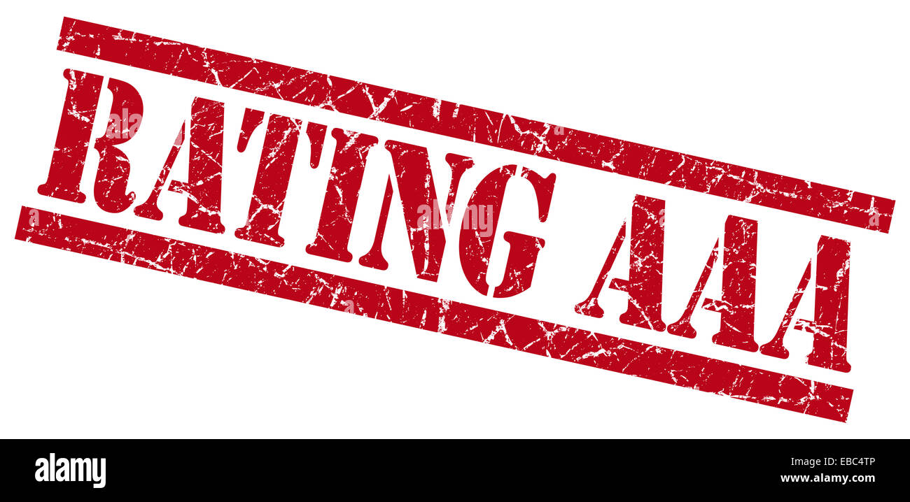 rating aaa red grunge stamp isolated on white Stock Photo - Alamy
