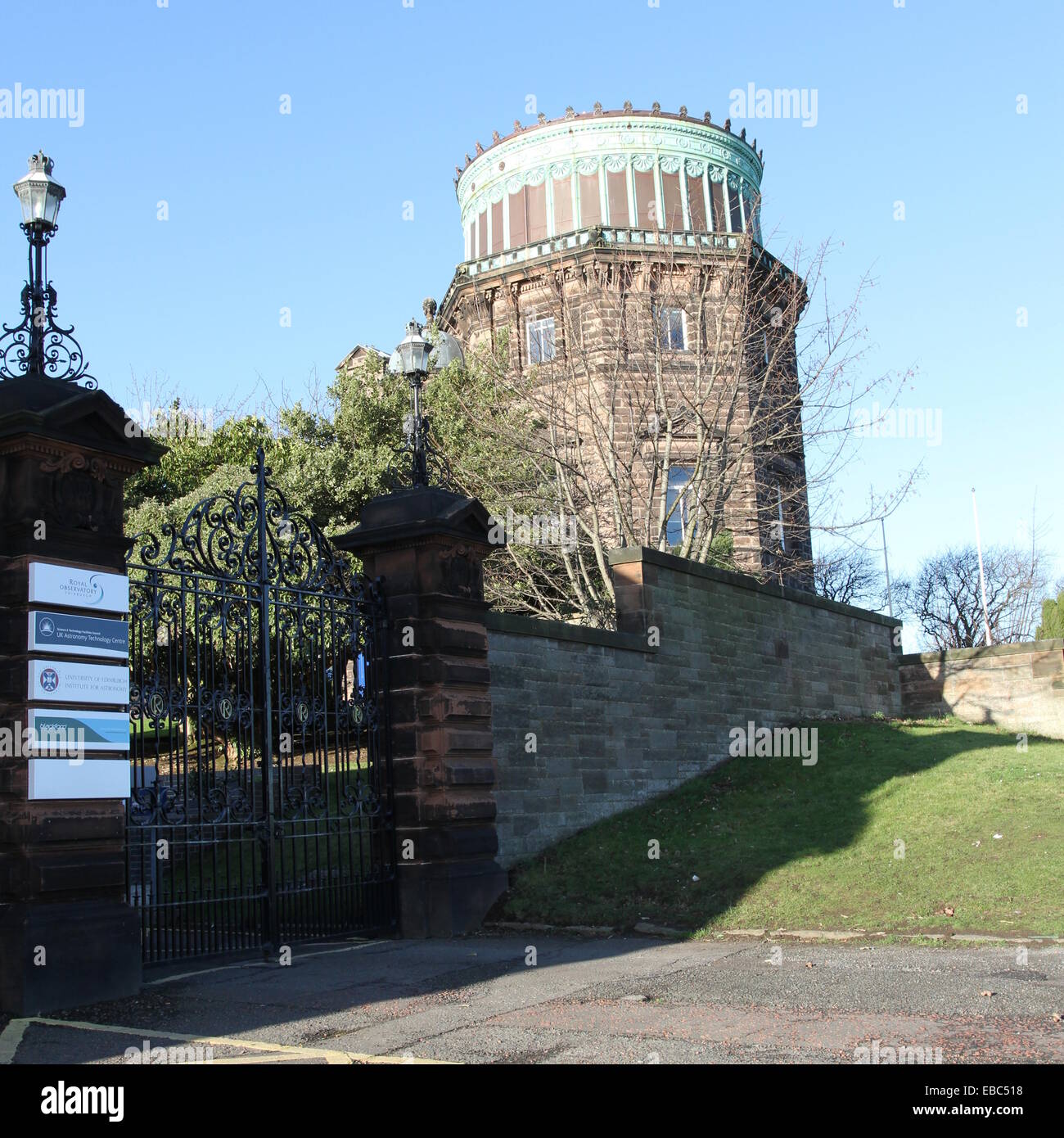 Exterior of Royal Observatory Edinburgh Scotland November 2014 Stock ...