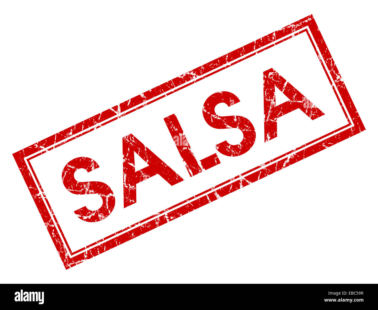 Salsa red square grungy stamp isolated on white background Stock Photo ...