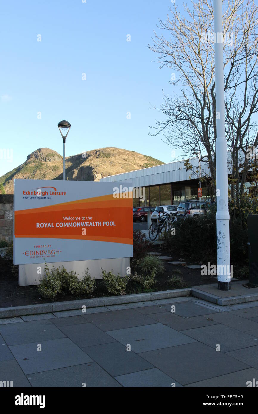 Exterior of Royal Commonwealth pool Edinburgh Scotland November 2014 ...