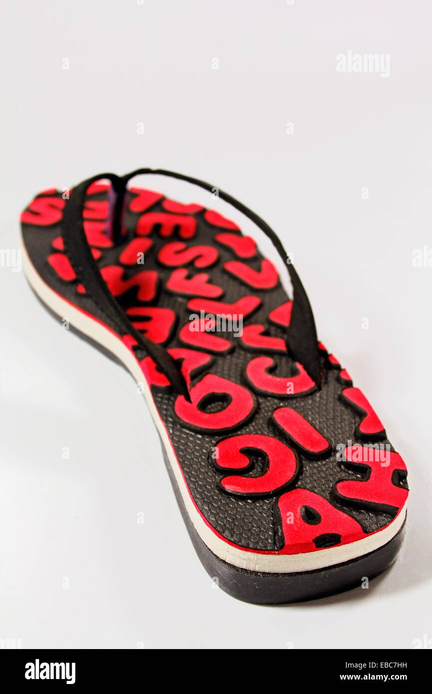 Slipper with Alphabet Design Stock Photo - Alamy