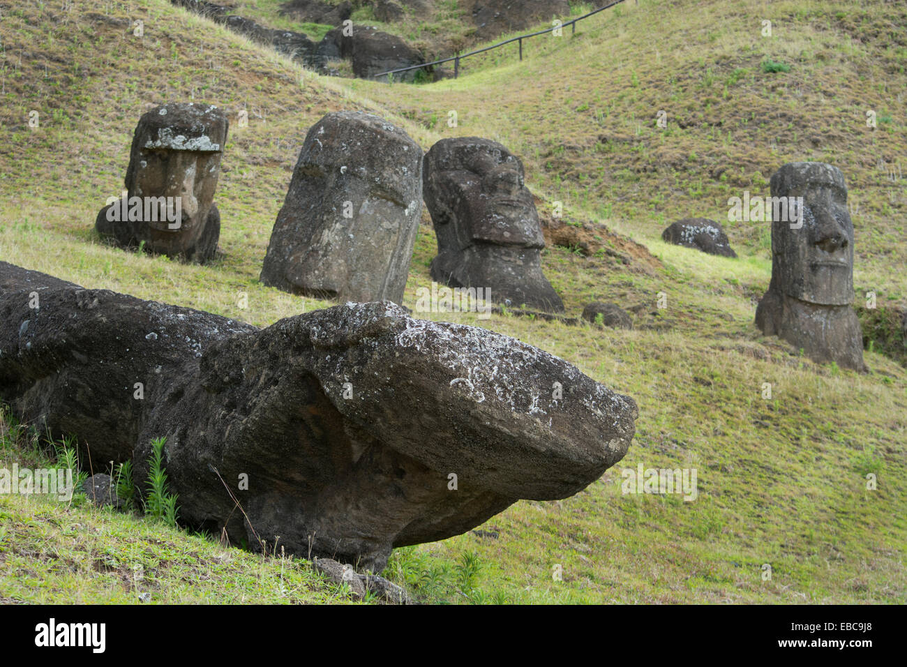 Chile, Easter Island aka Rapa Nui. Rapa Nui National Park, historic ...