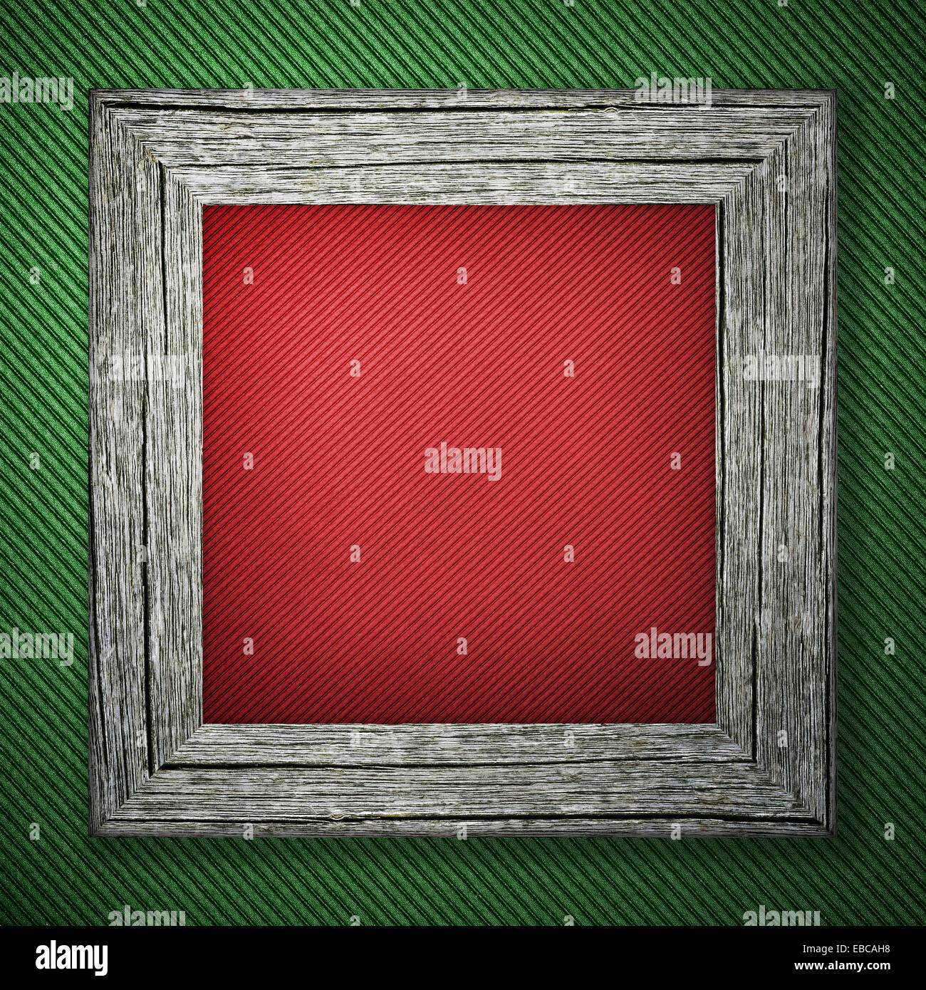 Green striped background with wooden frame Stock Photo - Alamy