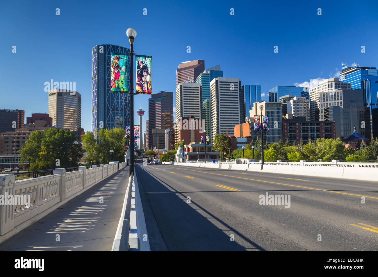 Centre street bridge calgary tower hi-res stock photography and images ...