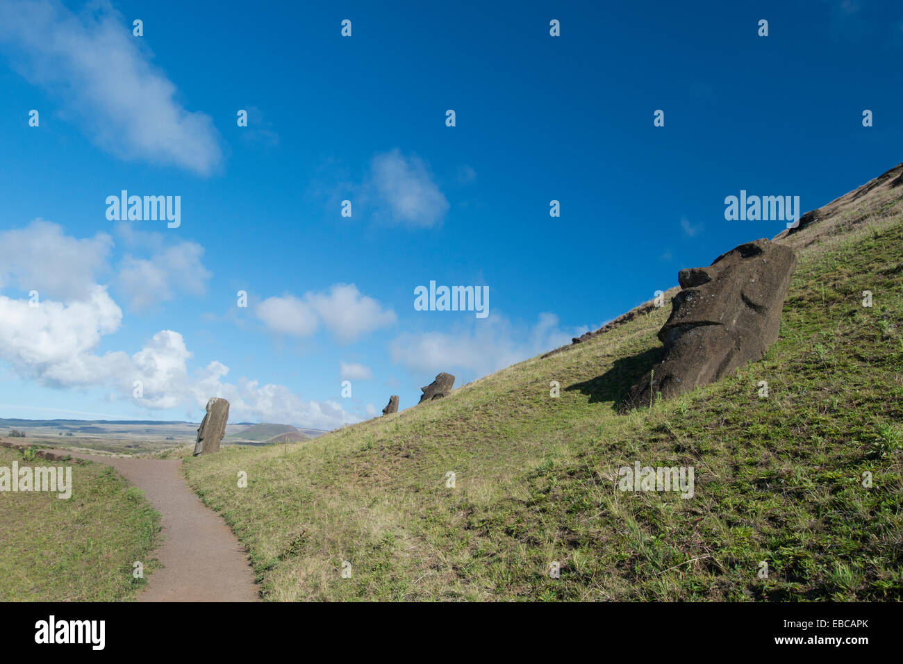 Chile, Easter Island aka Rapa Nui. Rapa Nui National Park, historic ...