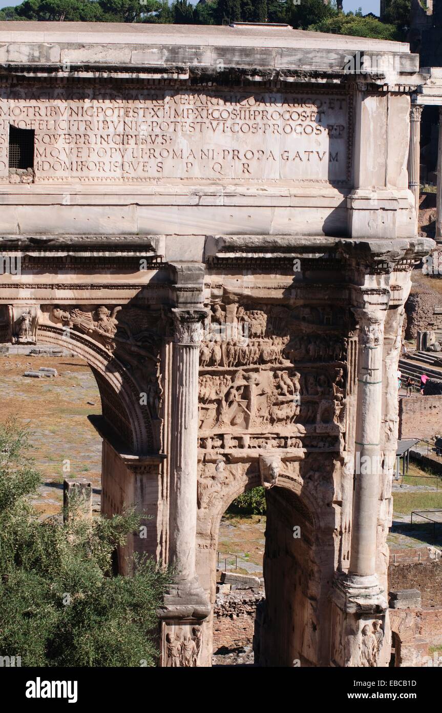 Italy, Lazio, Rome, The Forum, Arch of Septimius Severus Stock Photo ...