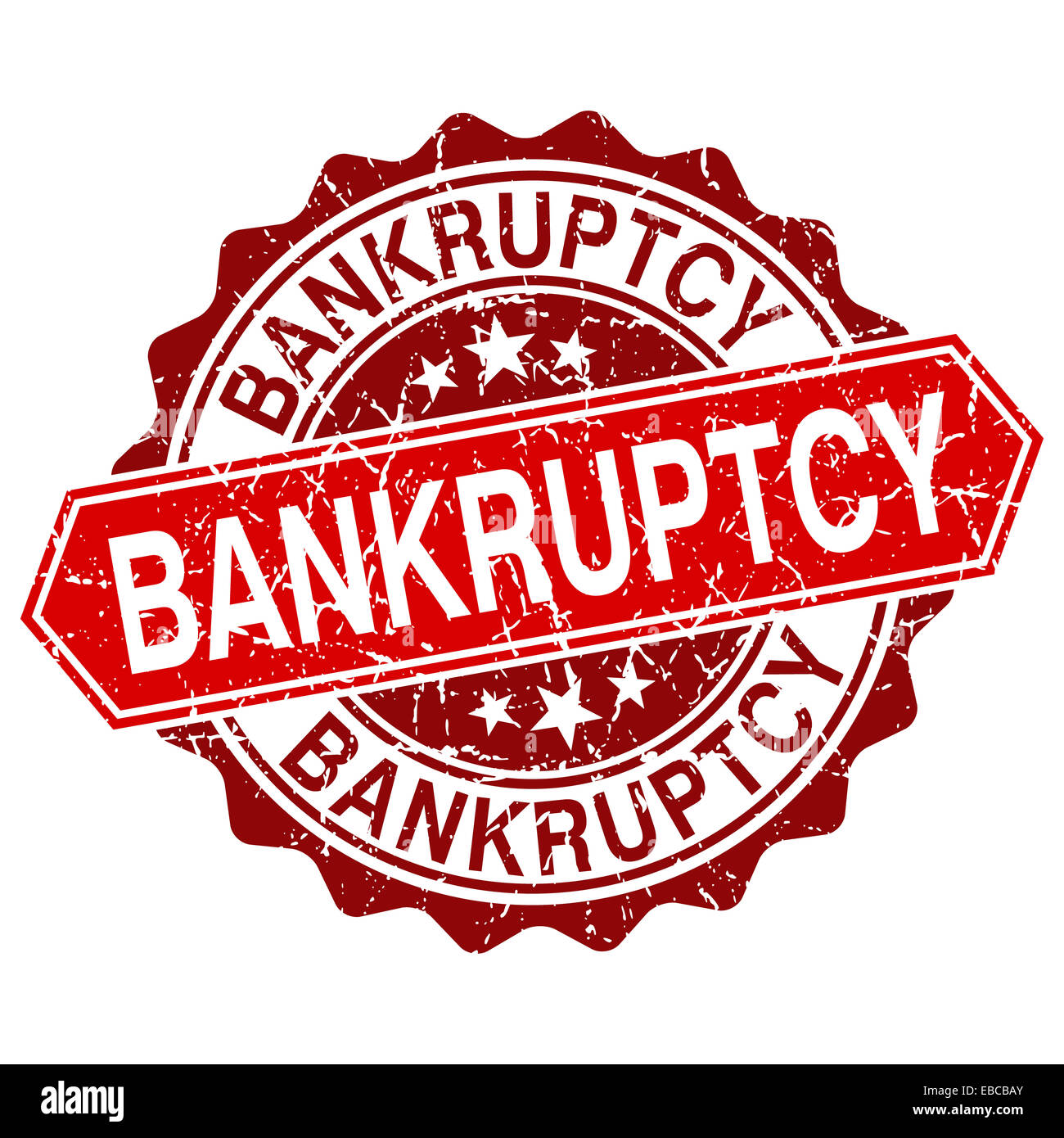 Bankruptcy red vintage stamp isolated on white background Stock Photo ...