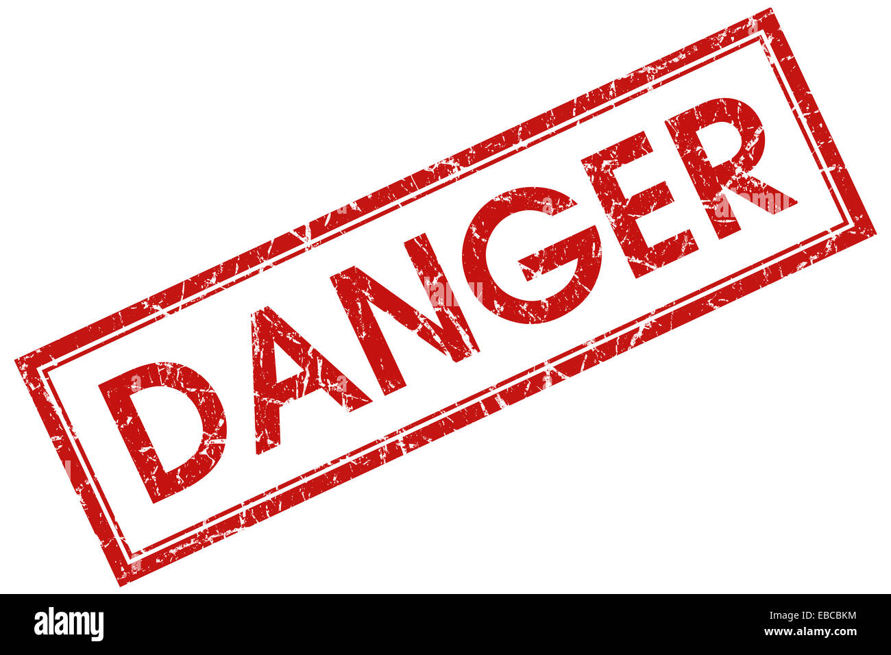 danger red square stamp Stock Photo - Alamy