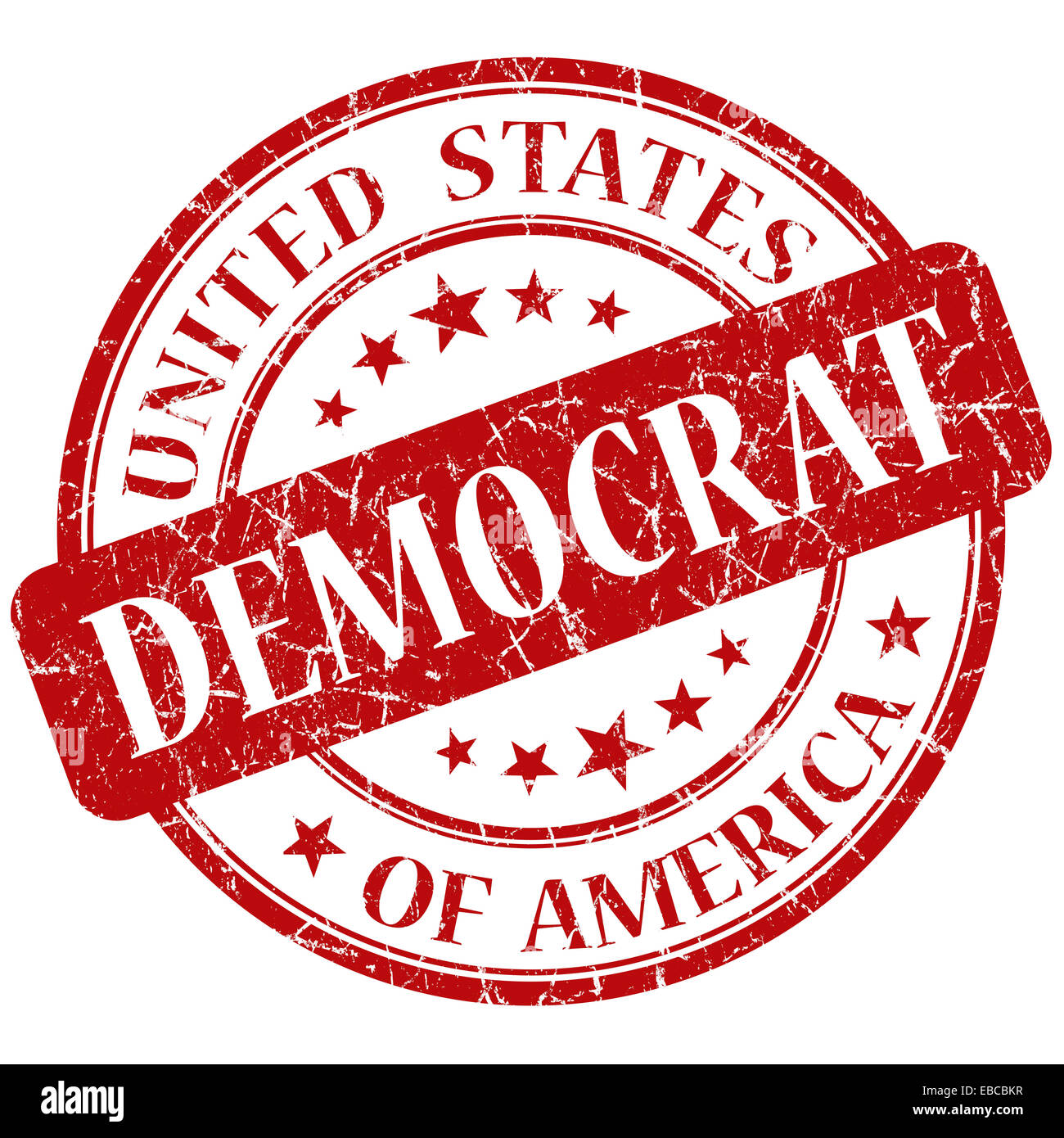 Democrat Red stamp Stock Photo - Alamy