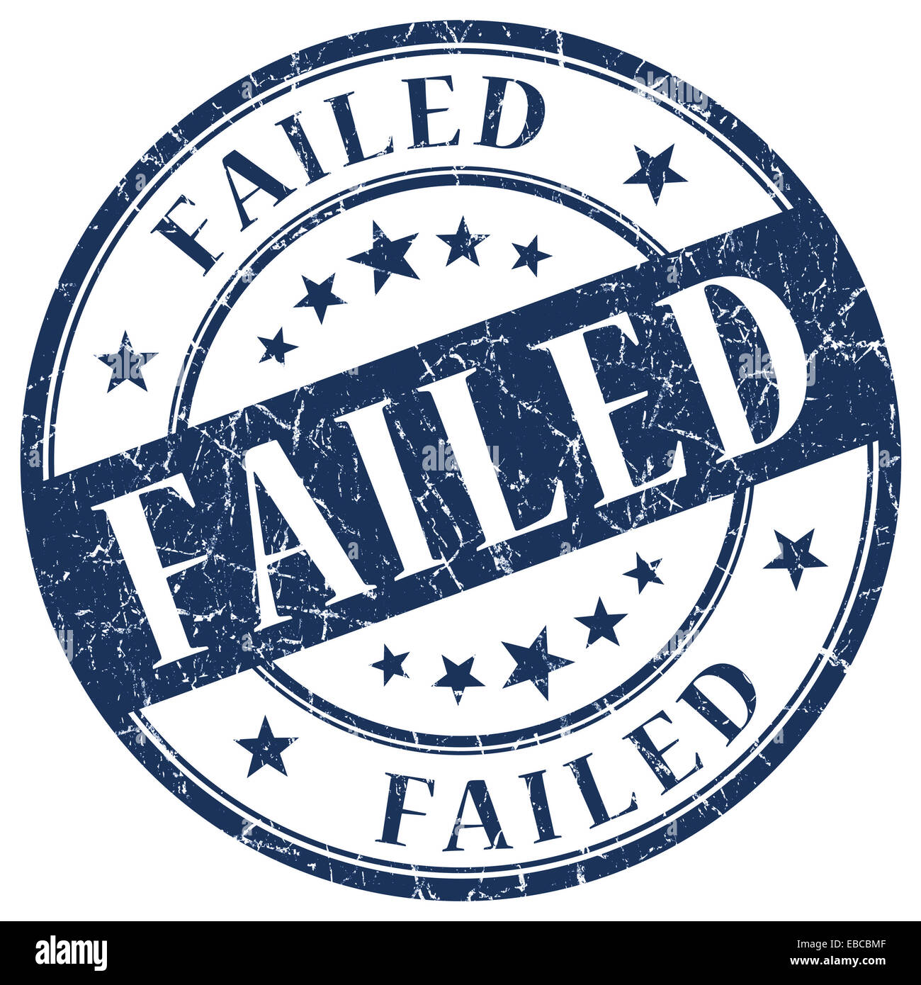 FAILED Blue stamp Stock Photo - Alamy
