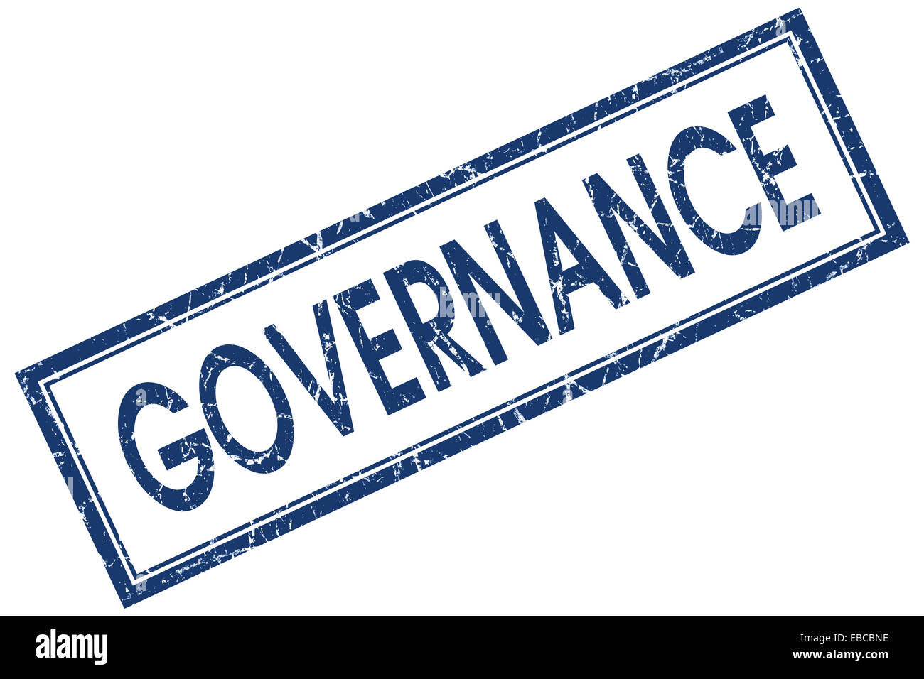 governance blue square stamp isolated on white background Stock Photo ...