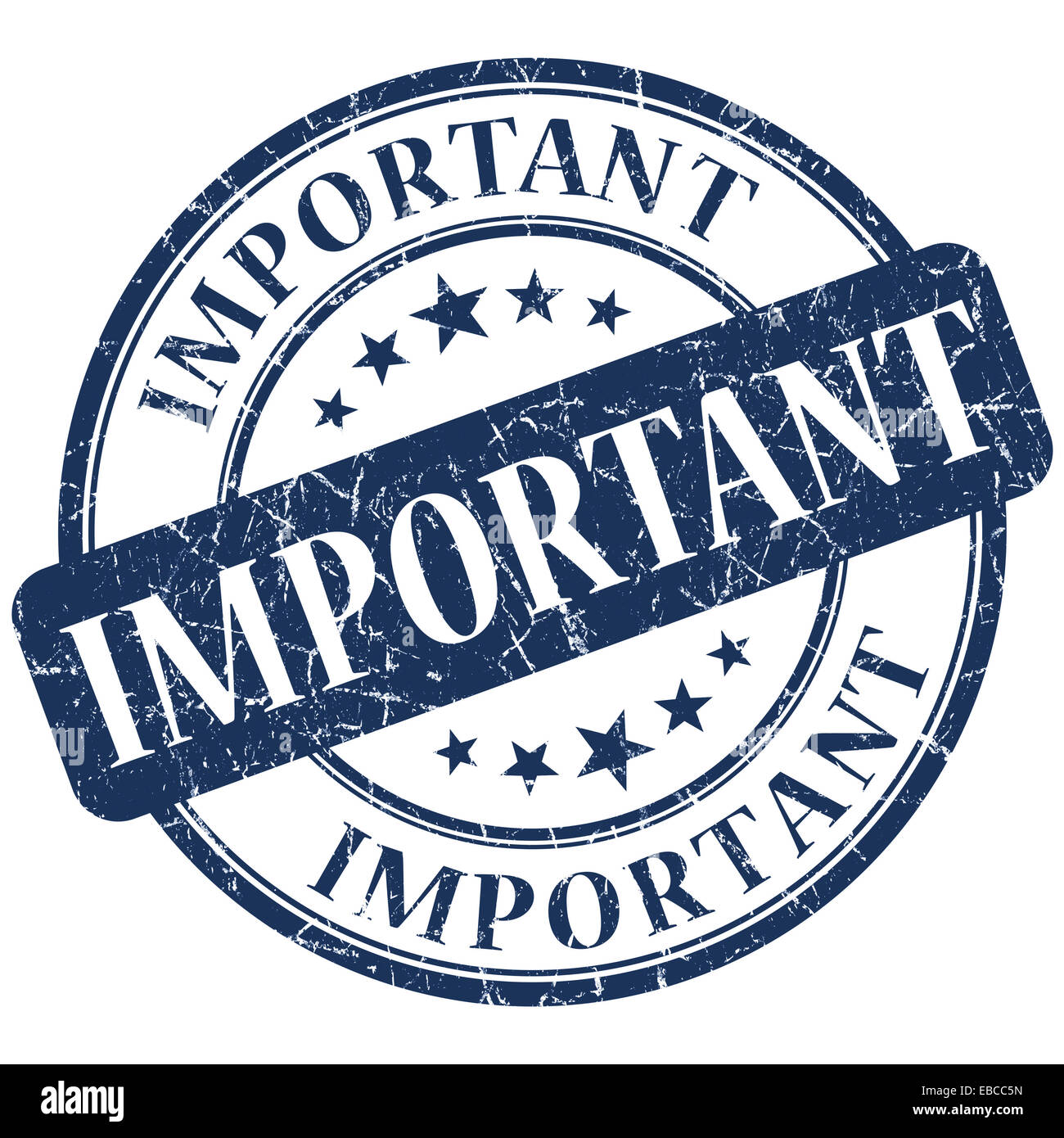 IMPORTANT Blue stamp Stock Photo - Alamy