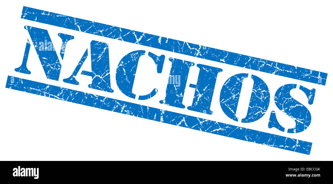 Nachos blue grungy stamp on white background Stock Photo - Alamy