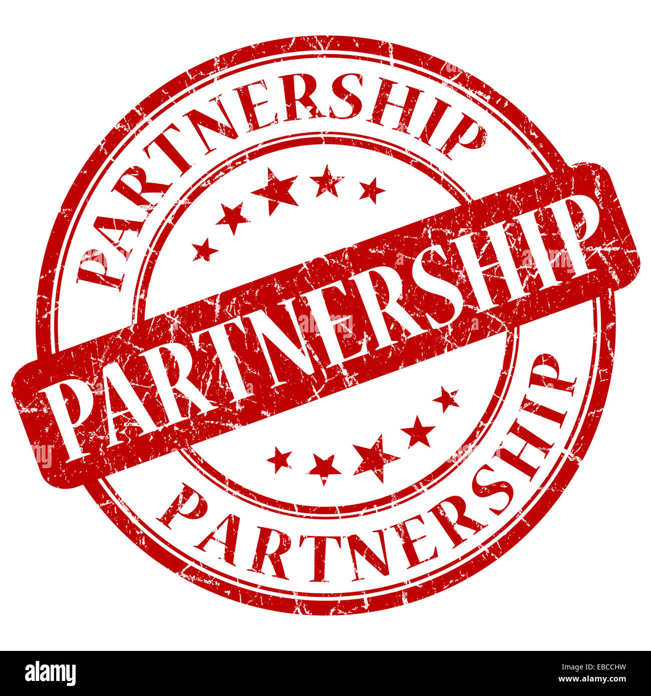 PARTNERSHIP red stamp Stock Photo - Alamy