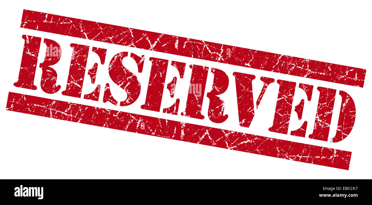 Reserved red grunge stamp Stock Photo - Alamy