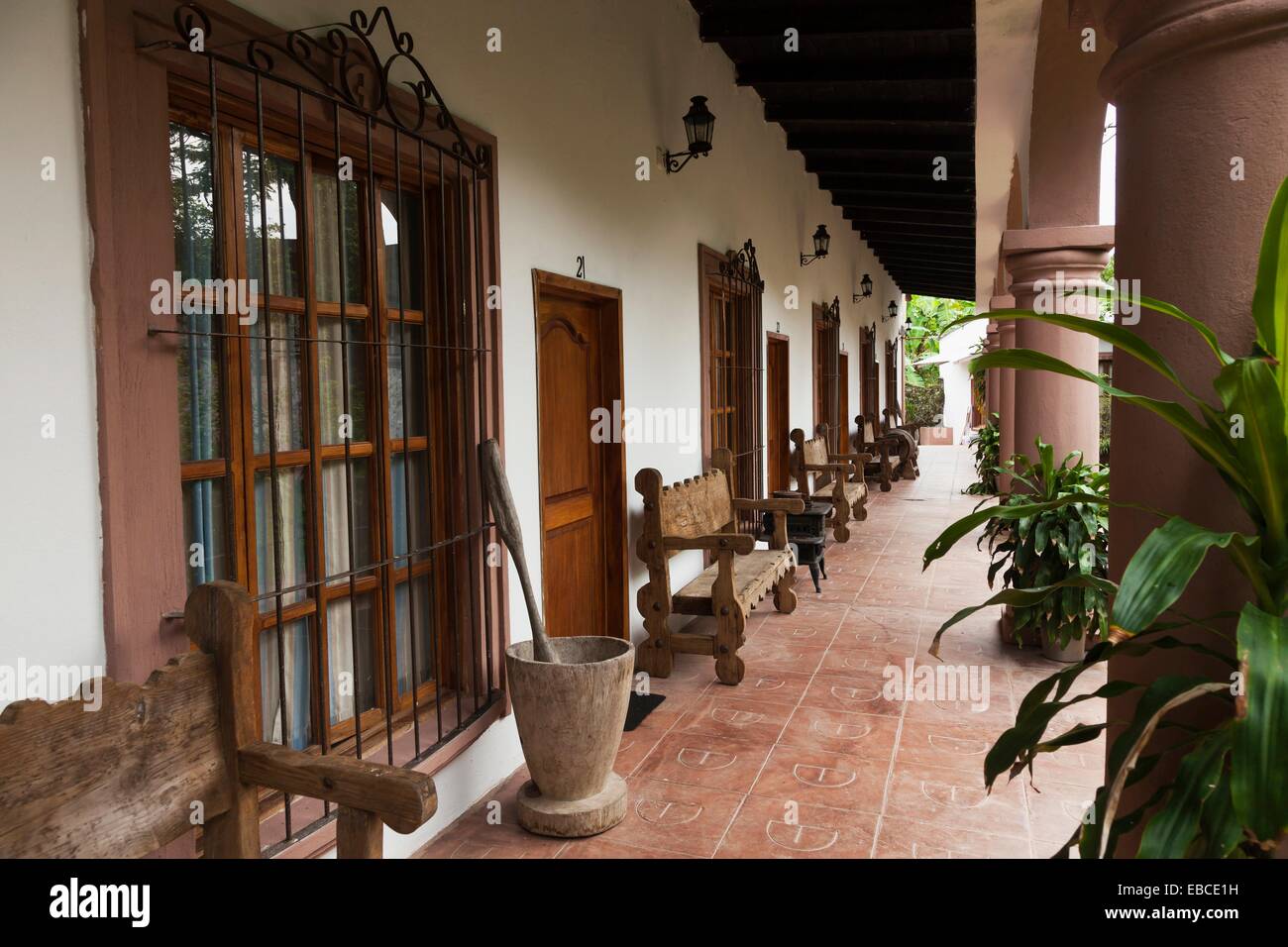 View of the Hotel, at Tlapacoyan village, Veracruz, Mexico Stock Photo ...
