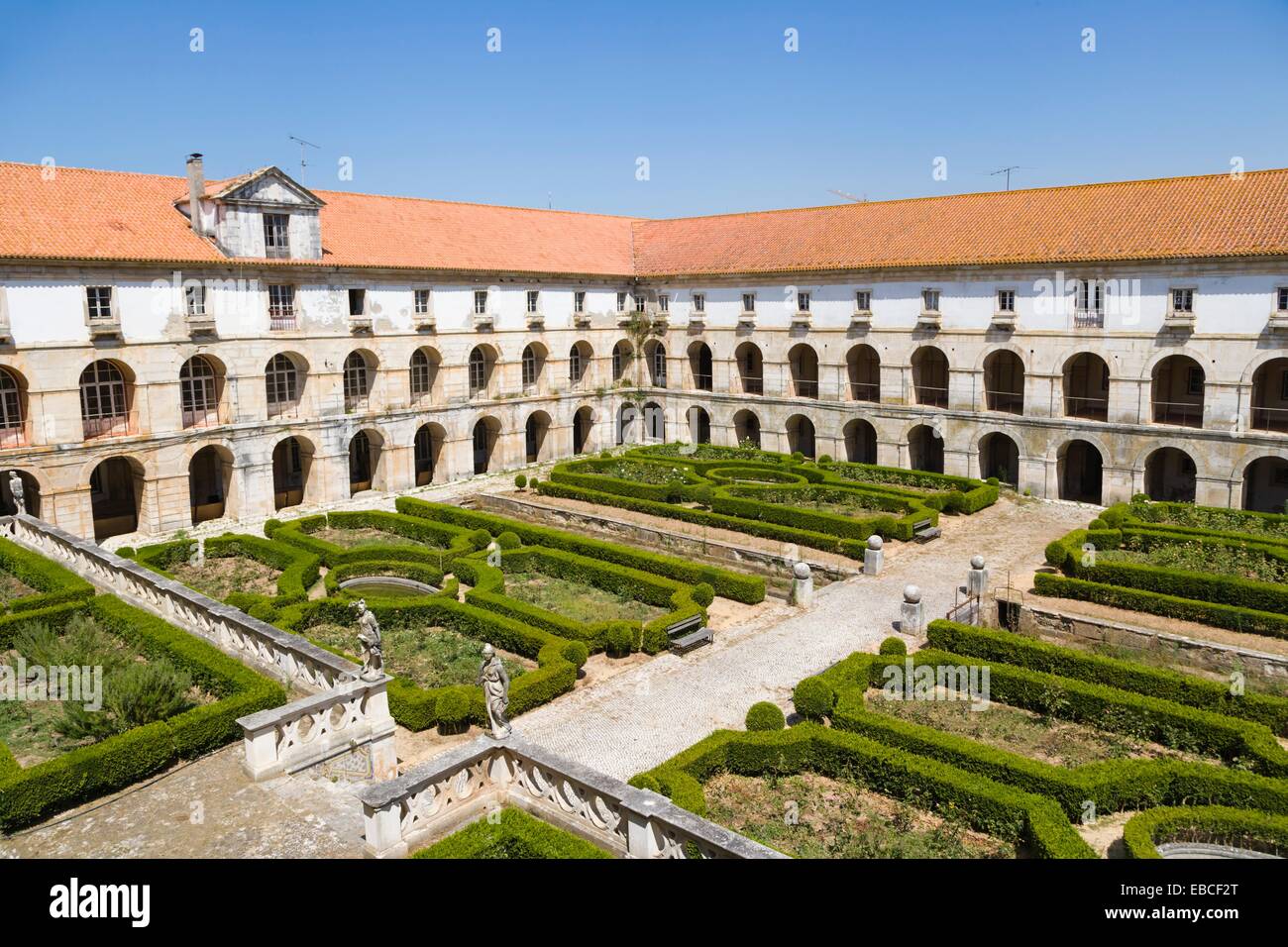 Garden, Interior of Mosteiro de Santa Maria de Alcobaca, Alcobaca ...