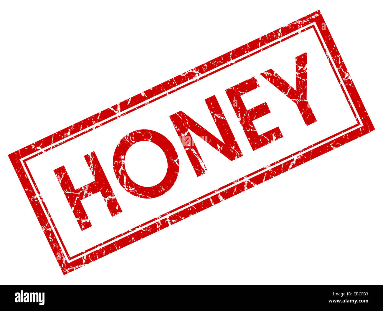 honey red square stamp isolated on white background Stock Photo - Alamy