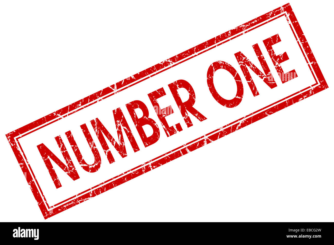 number one red square stamp isolated on white background Stock Photo ...