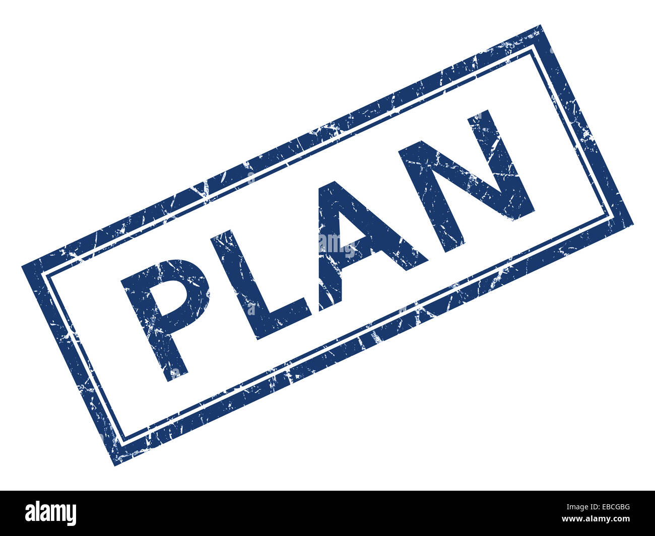 Plan blue square grungy stamp isolated on white background Stock Photo ...