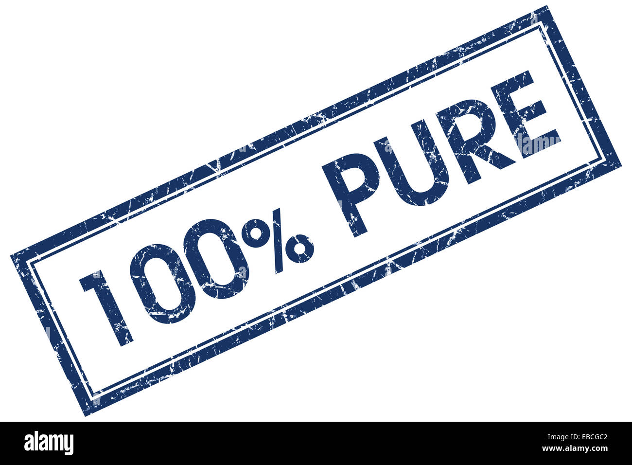 100% pure blue square stamp Stock Photo - Alamy