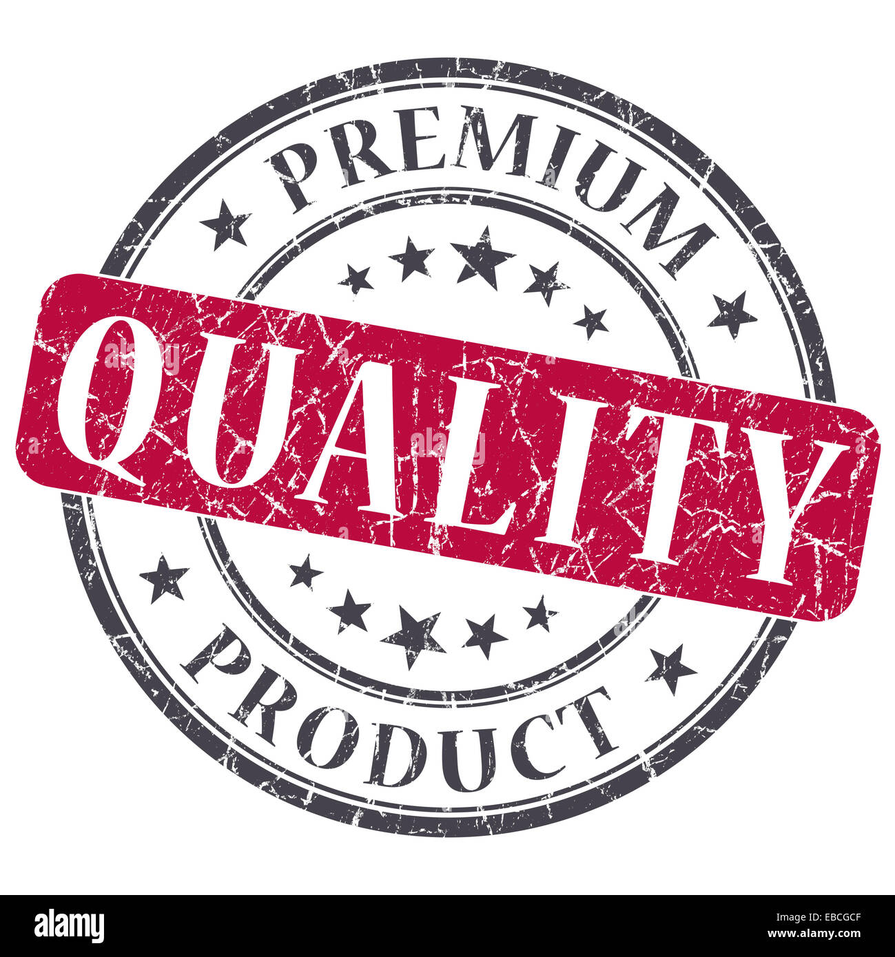 Quality red round grungy stamp isolated on white background Stock Photo ...