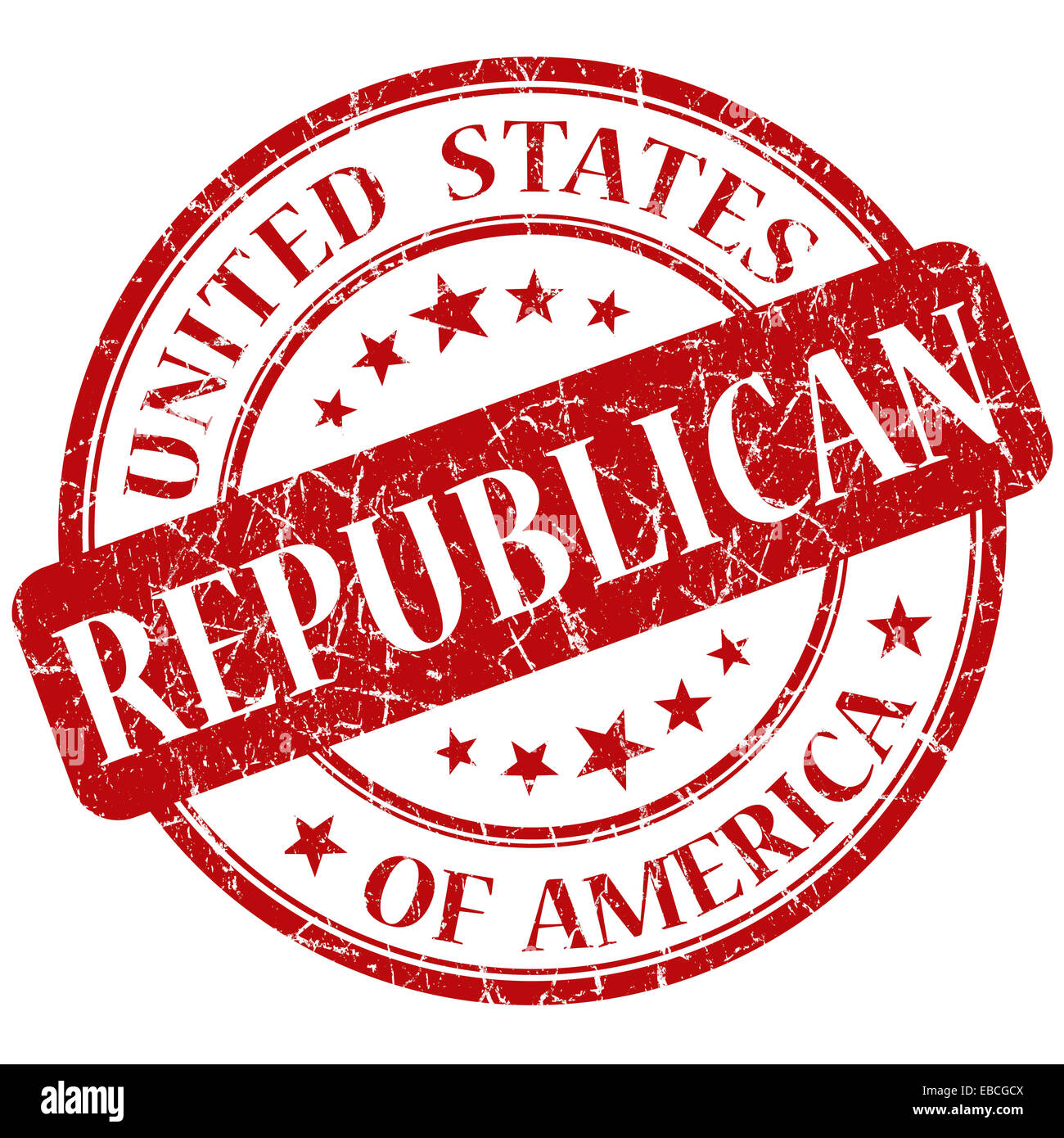 Republican red stamp Stock Photo - Alamy