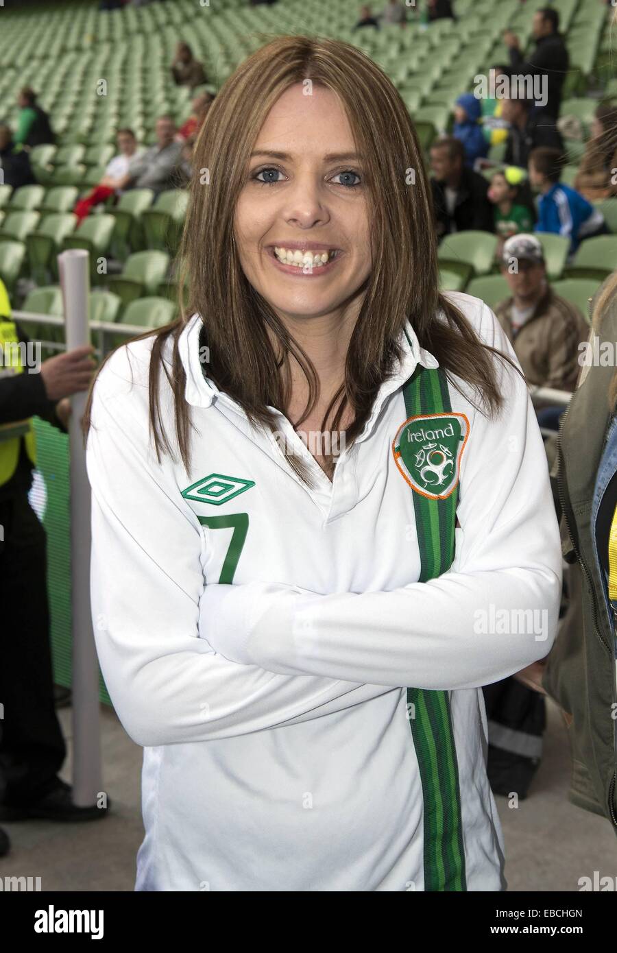 Before the Ireland vs.Turkey football match at the Aviva Stadium in ...
