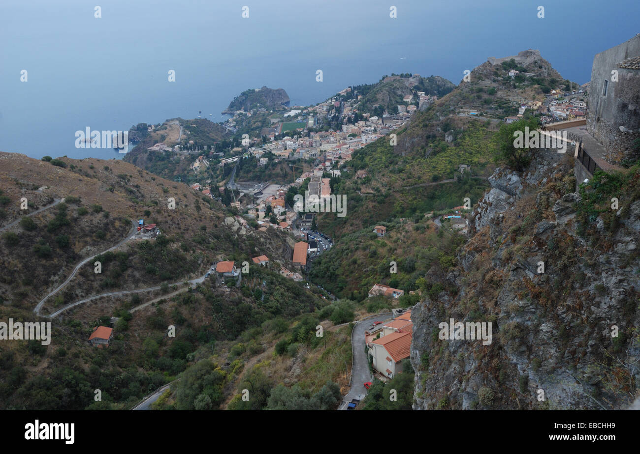 View from Castelmola, Sicily, Italy Stock Photo - Alamy