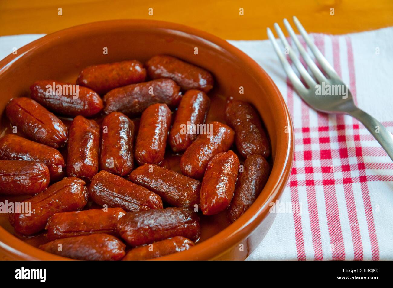 Spanish tapa: Chistorra serving. Navarra, Spain Stock Photo - Alamy