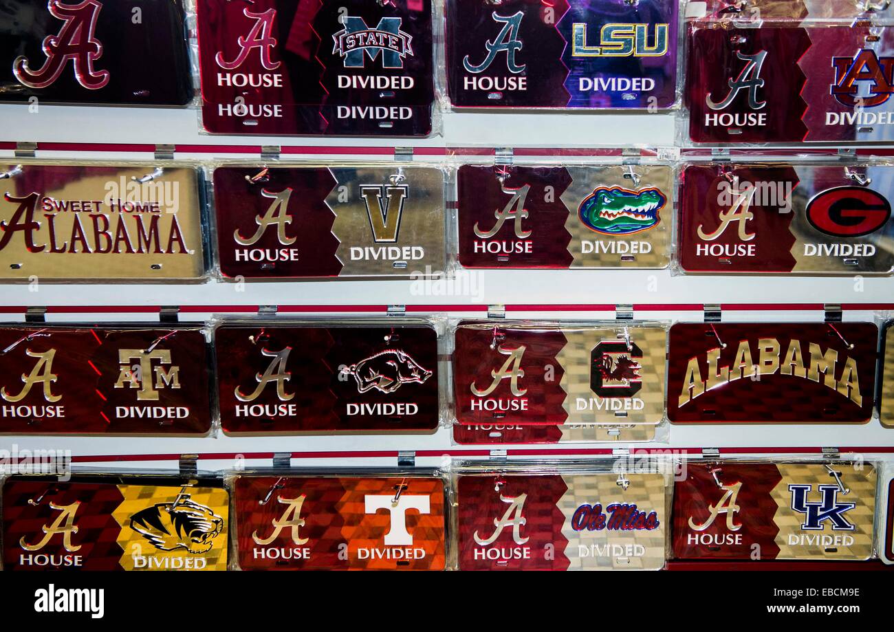 Tuscaloosa, Alabama, USA. 28th Nov, 2014. License plates for ''mixed ...