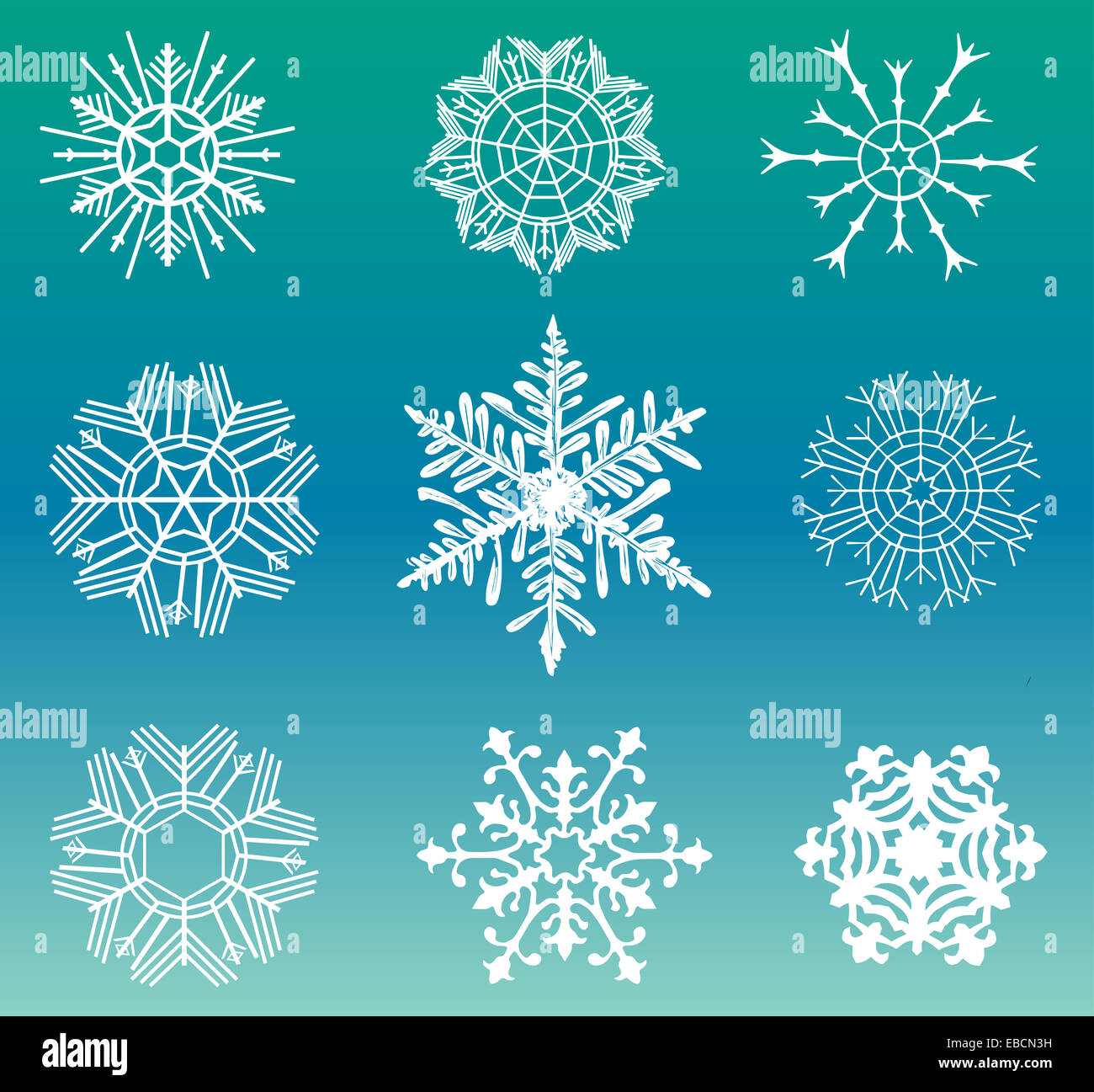 Snowflakes set hi-res stock photography and images - Alamy