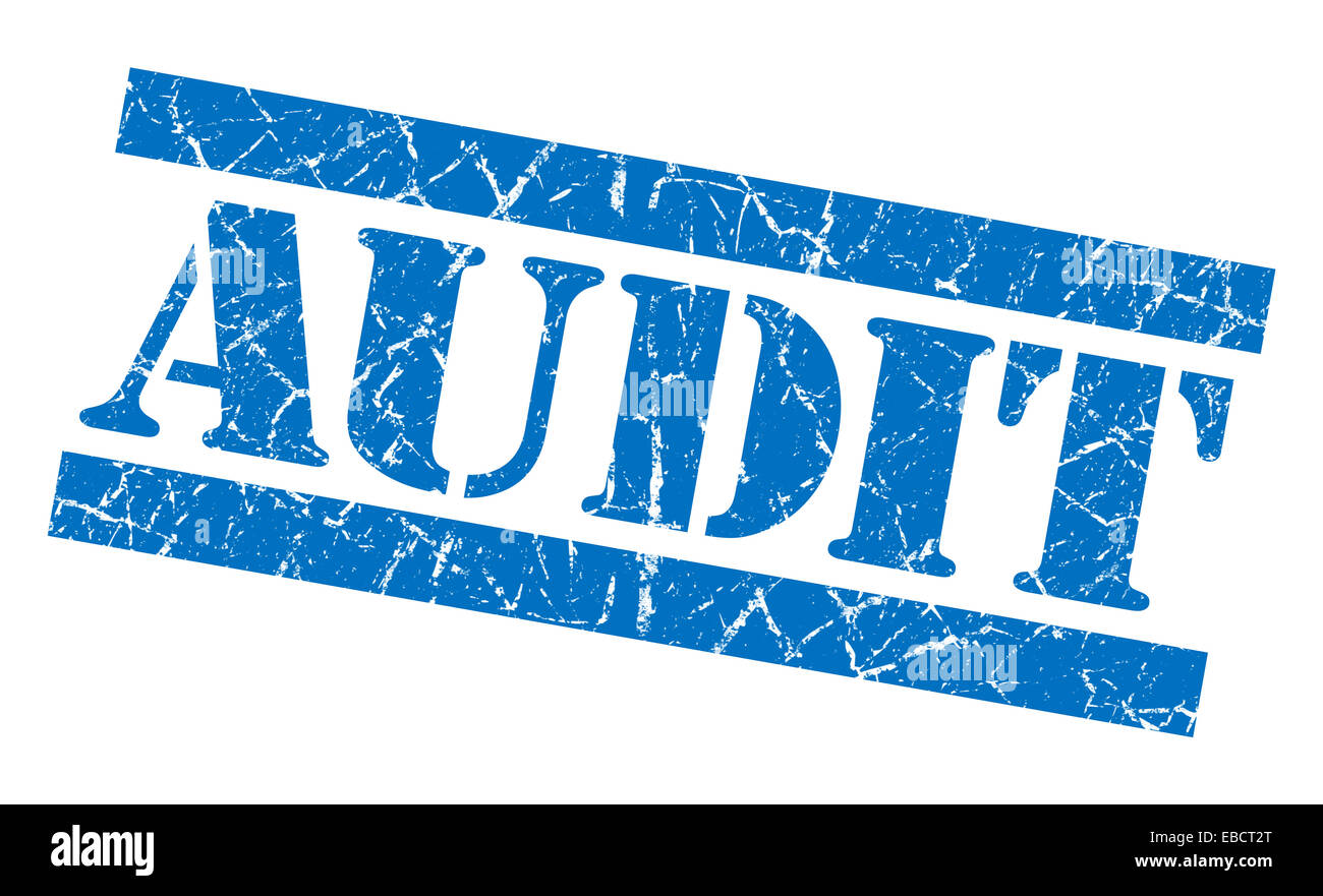 Audit grunge blue stamp Stock Photo - Alamy