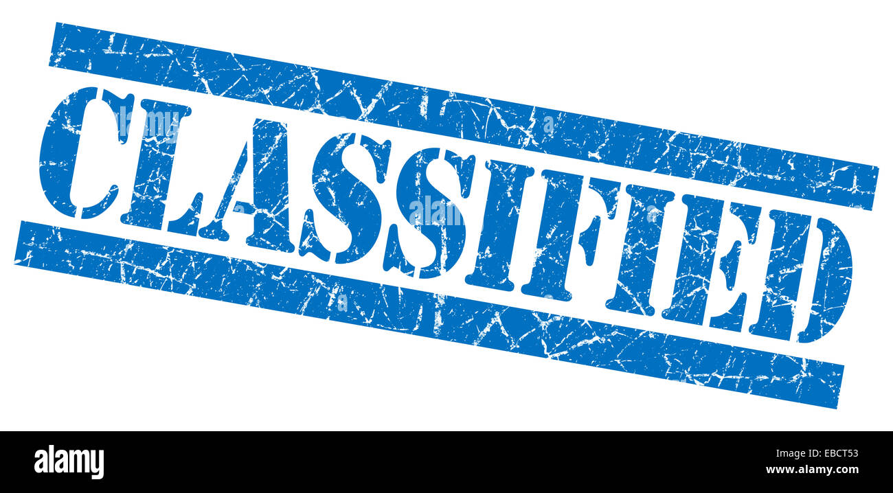Classified grunge blue stamp Stock Photo - Alamy