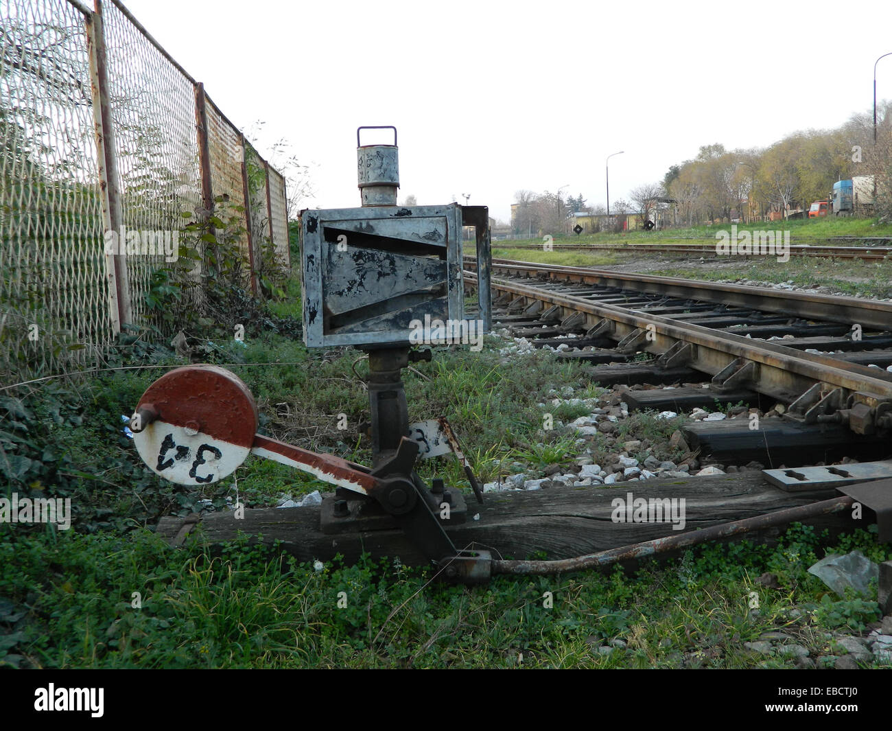 Crossover to the railway line is the plant that is used to switch ...