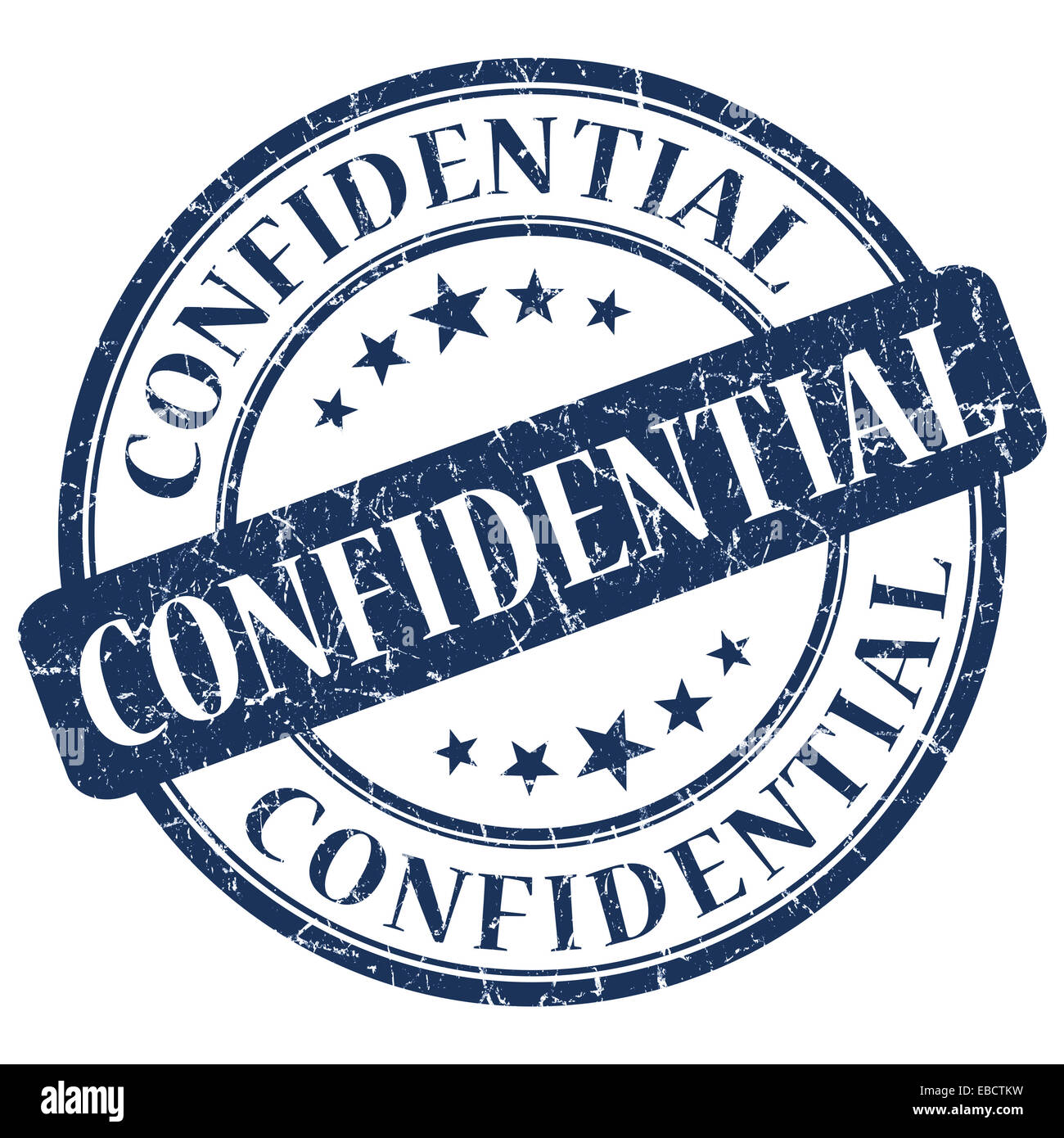 Confidential Blue stamp Stock Photo - Alamy