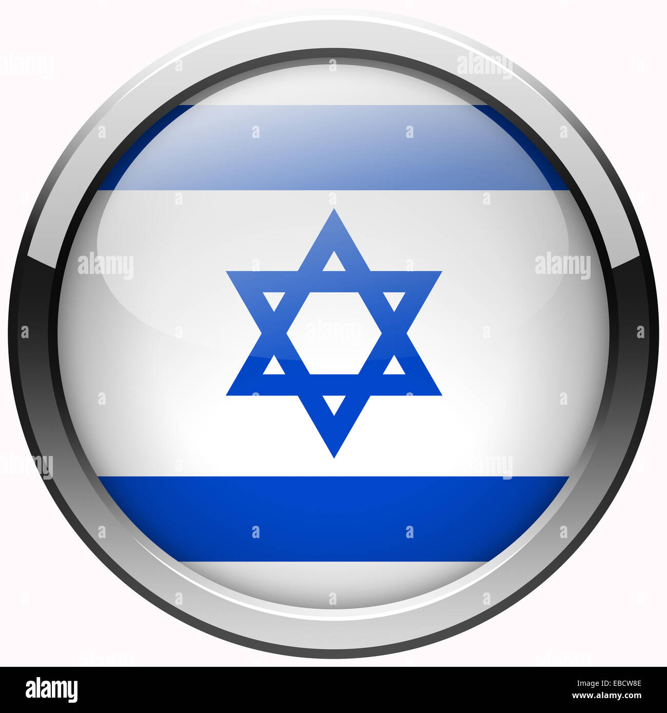 israel flag gel metal button Stock Photo - Alamy