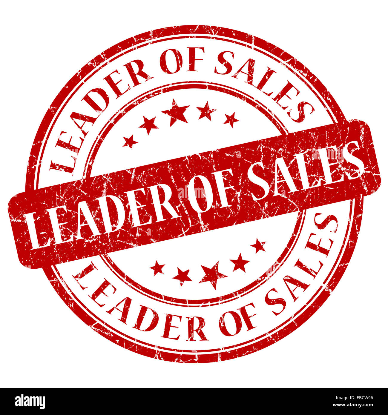 Leader Of Sales Red Stamp Stock Photo - Alamy