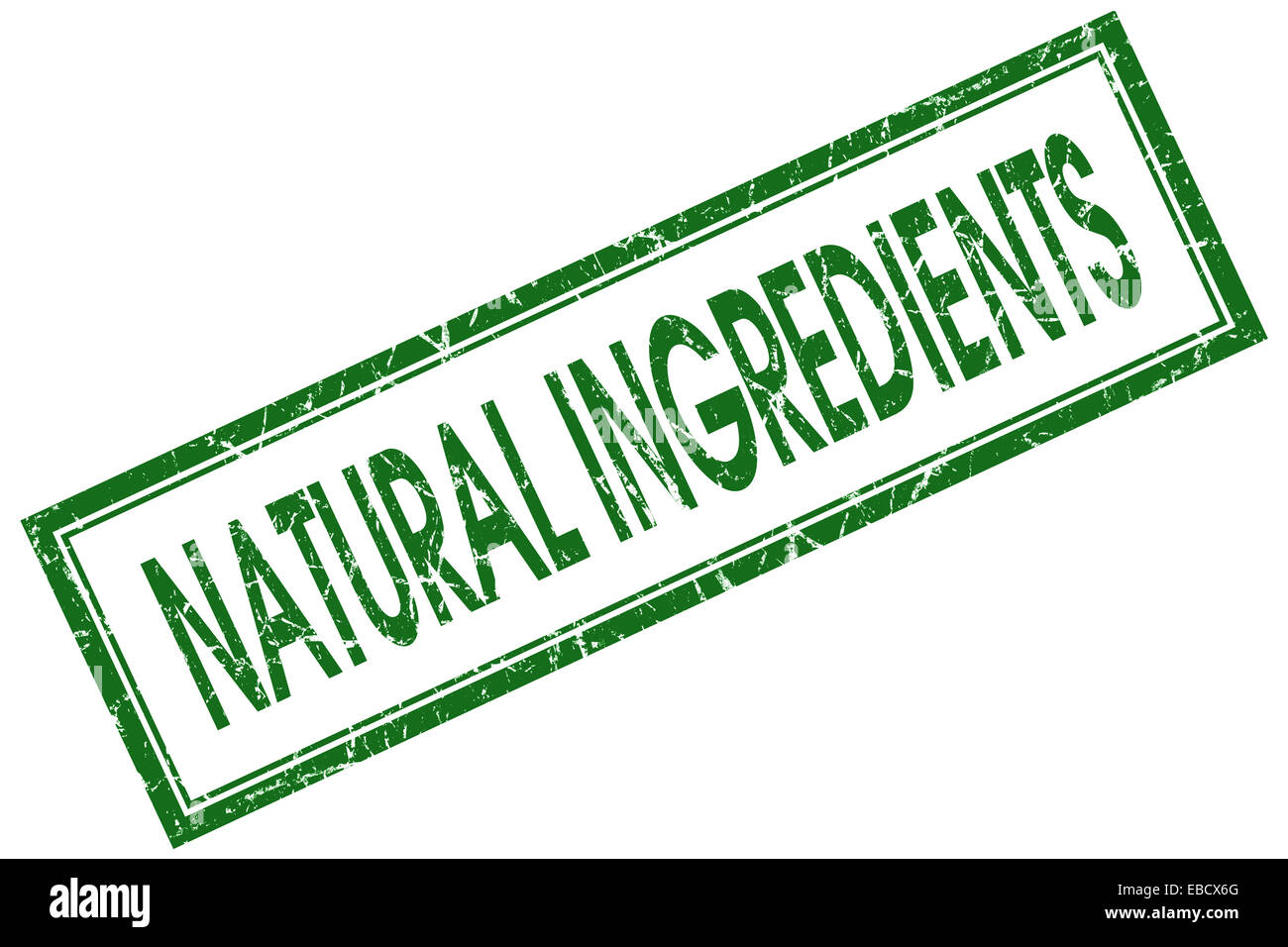 natural ingredients green square stamp isolated on white background ...