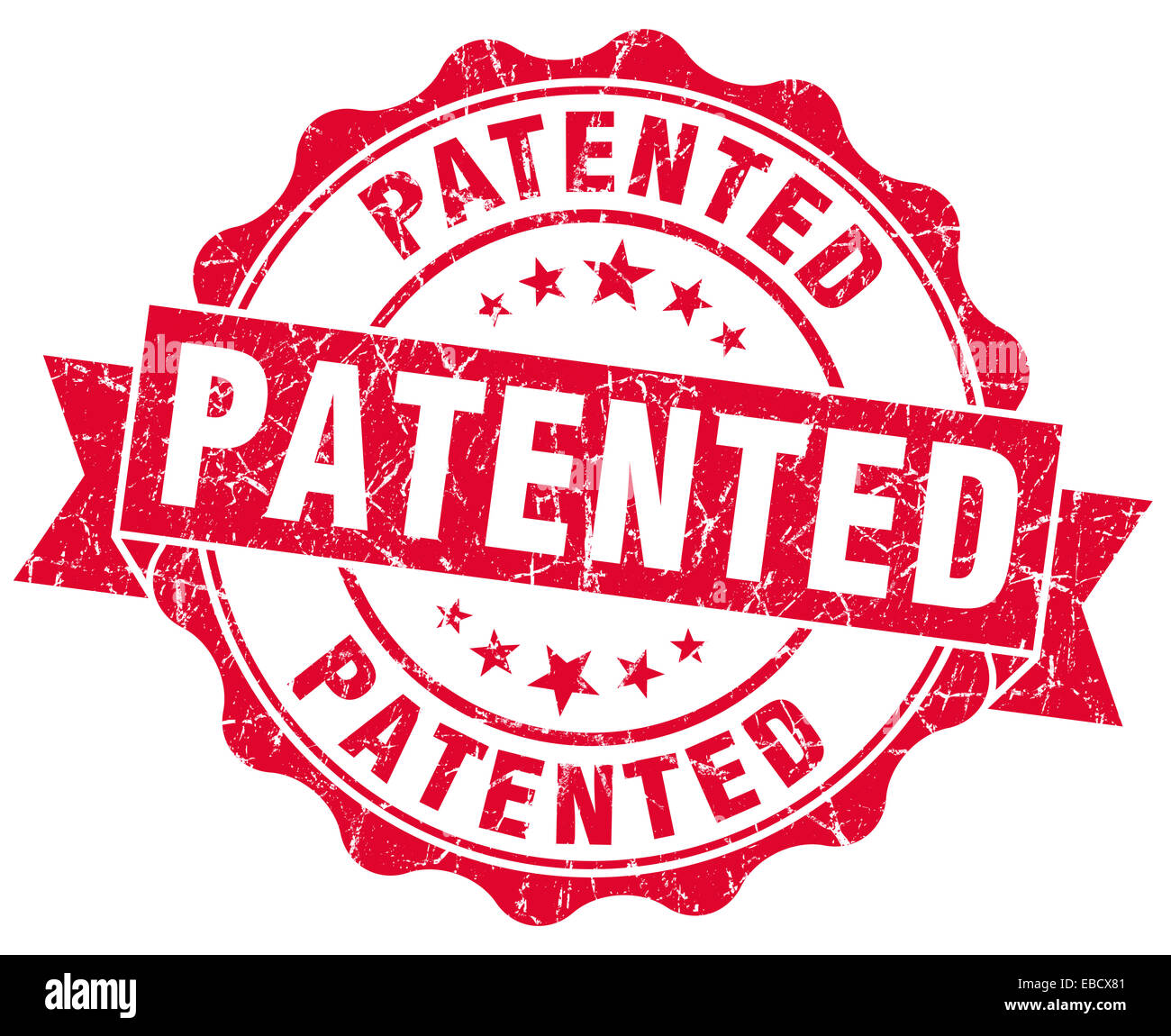 patented grunge red stamp Stock Photo - Alamy
