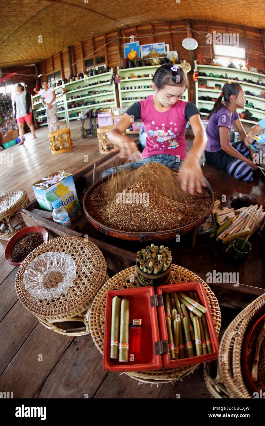Woman holding cheroot hi-res stock photography and images - Alamy